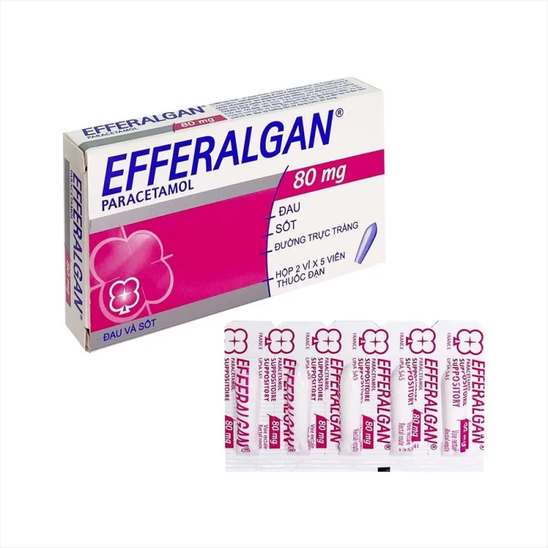 Hướng dẫn sử dụng và tác dụng thuốc efferalgan 80mg viên đặt trong giảm đau